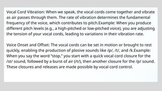 ORGANS OF SPEECH, production of speech sounds | PPTX