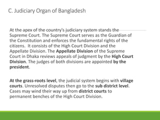 Organs of the government of bangladesh | PPTX