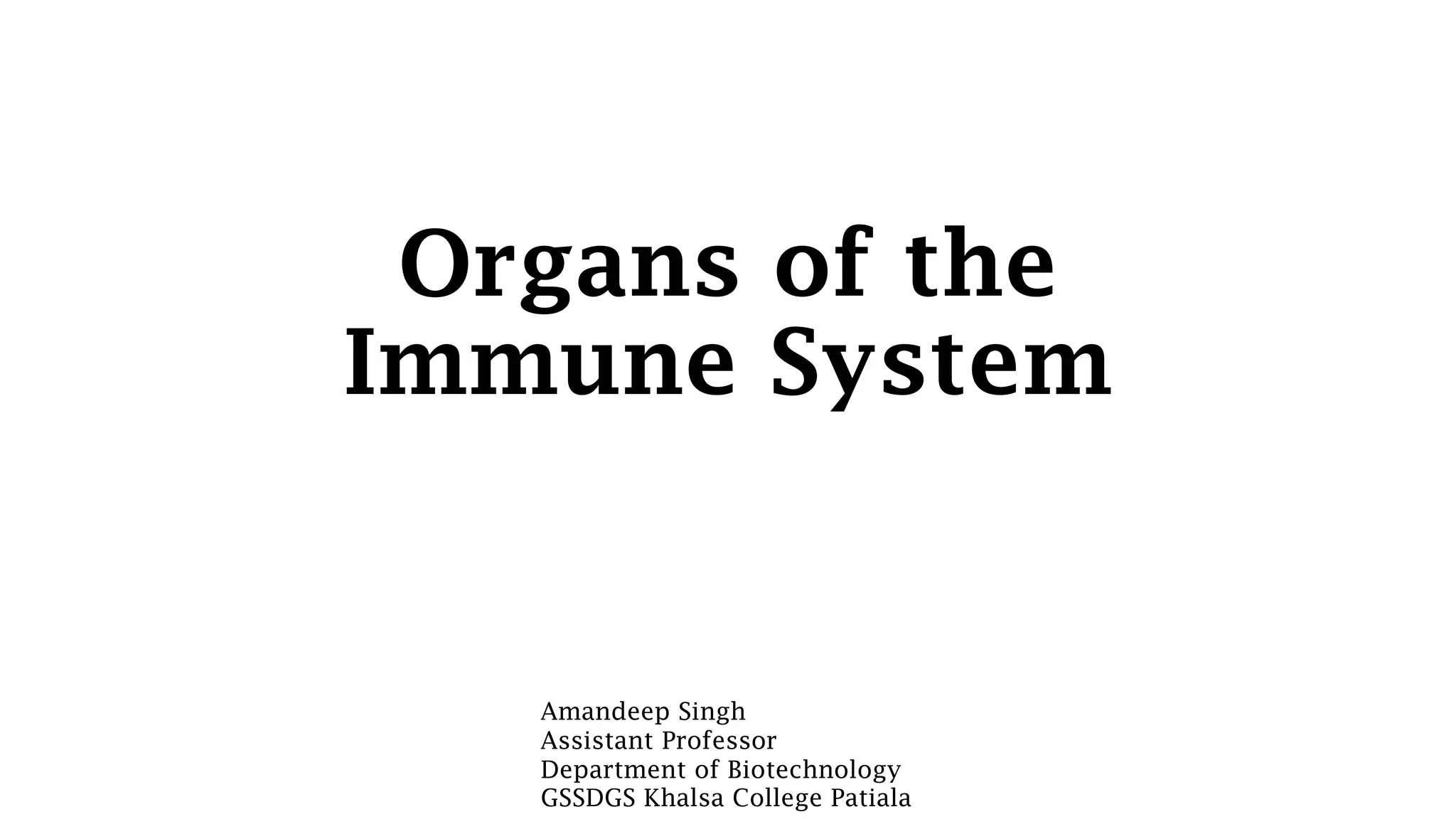 Organs of the immune system | PPT