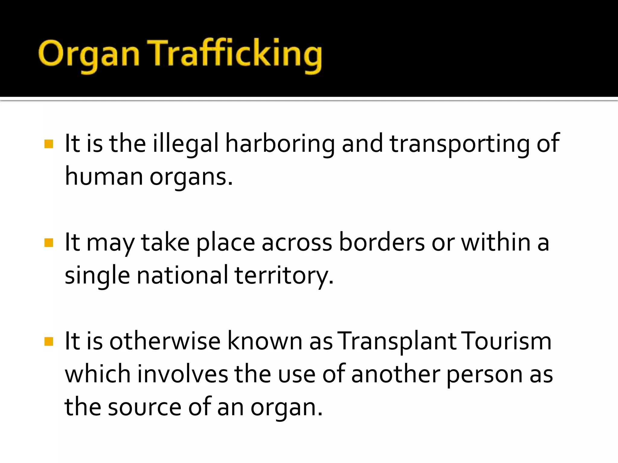 Press Review: Organ Trafficking | PPTX