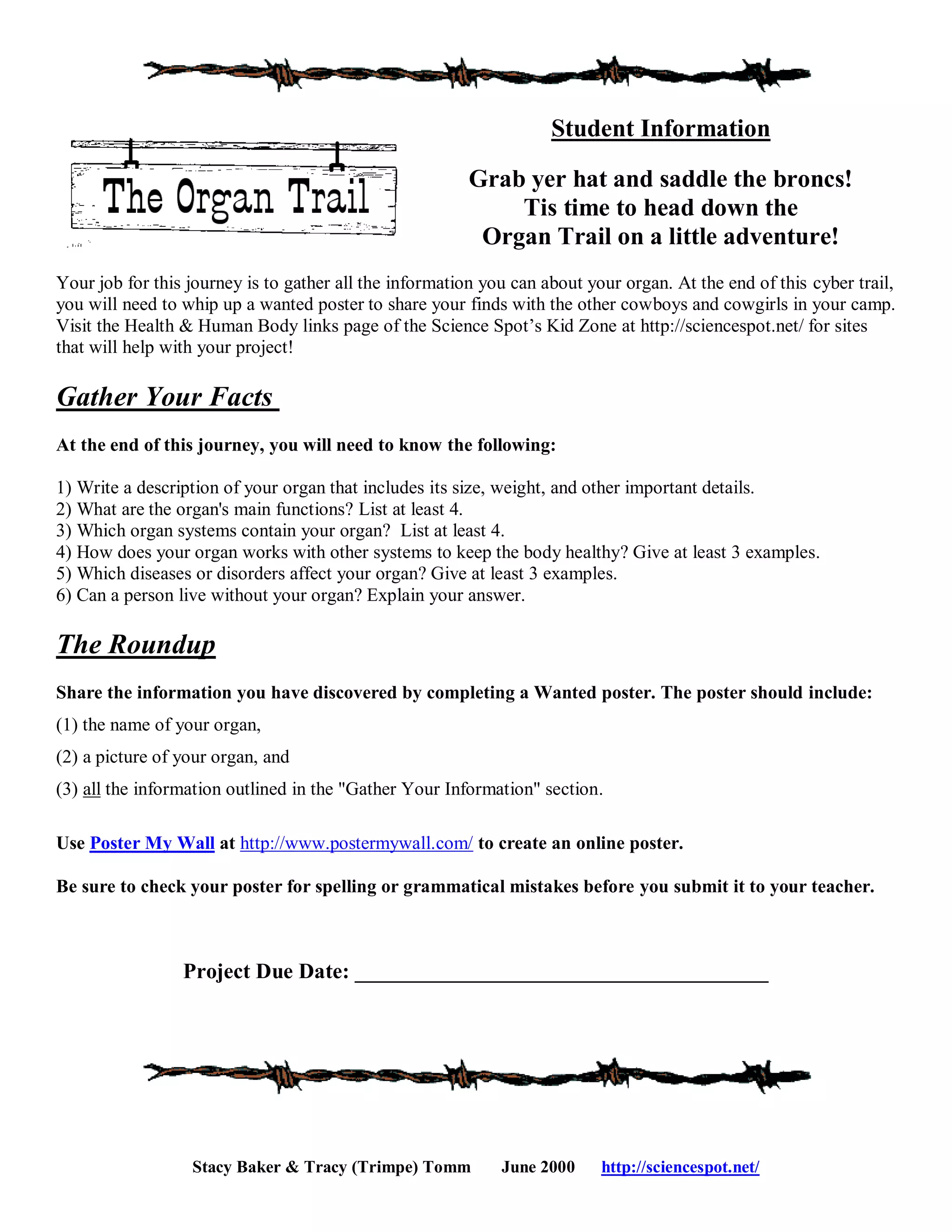 Organ trail | PDF