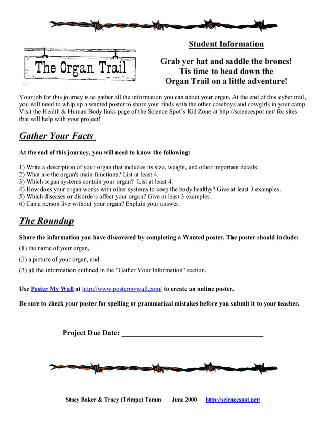 Organ trail | PDF