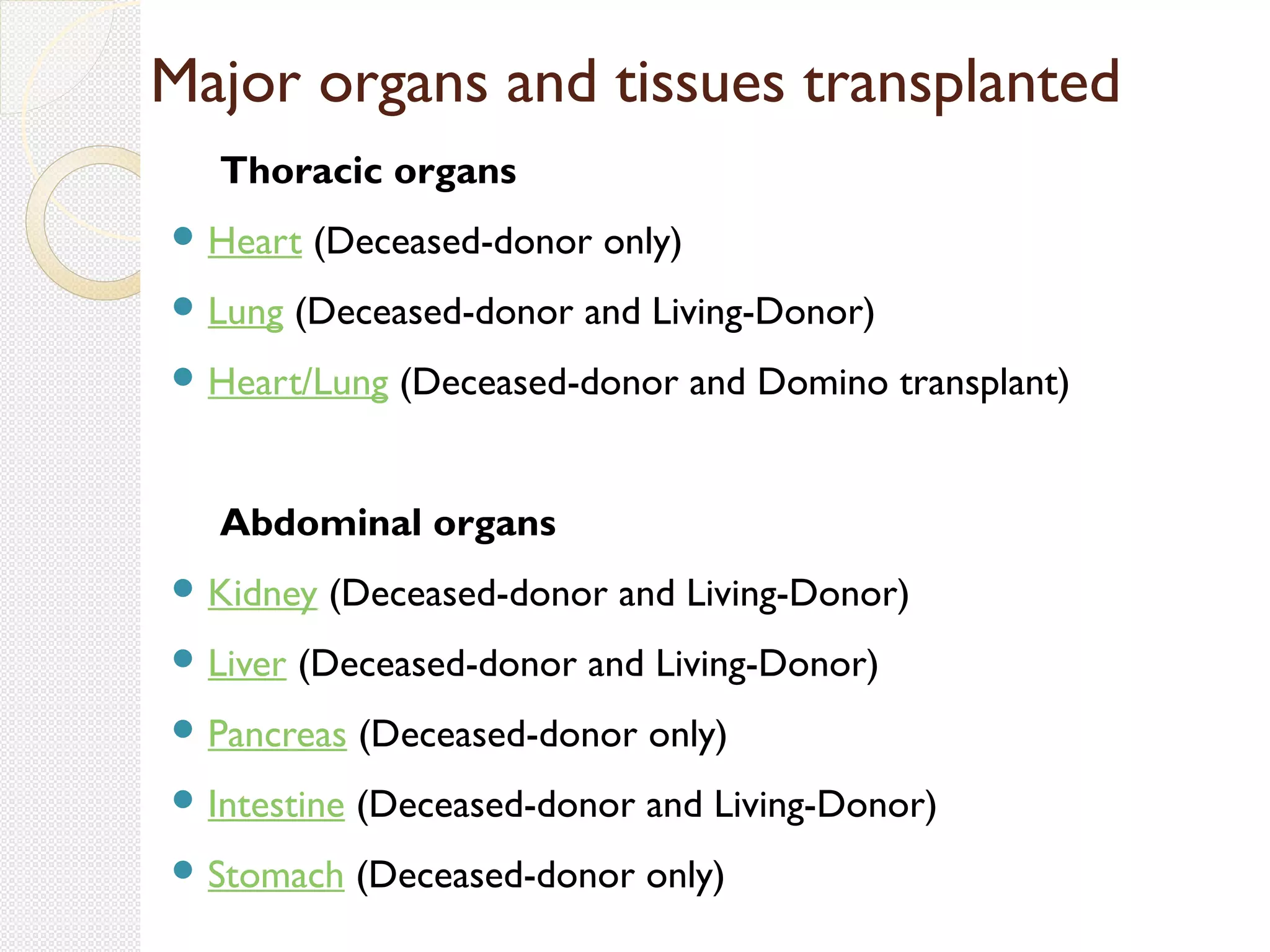 Organ transplantation | PPT