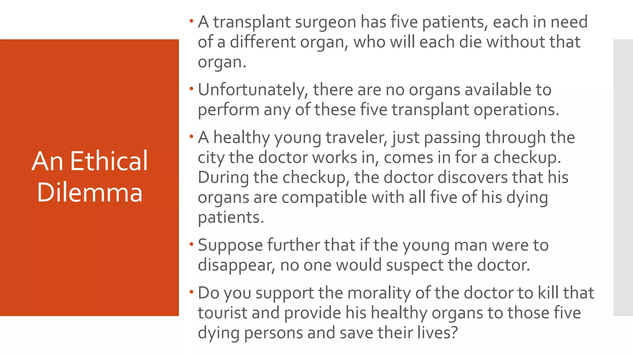 Ethics of Organ Transplantation | PPTX