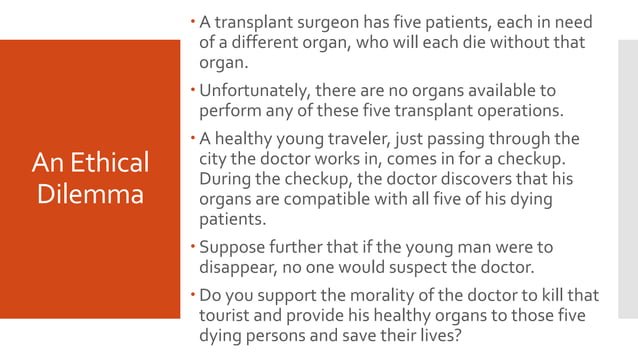Ethics of Organ Transplantation | PPTX