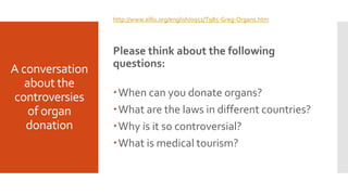 Ethics of Organ Transplantation | PPTX