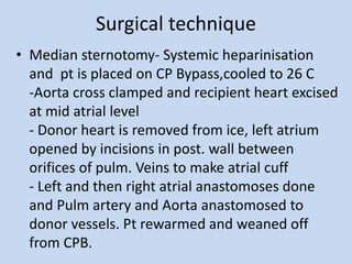 Organ transplantation heart & lung transplant | PPTX