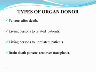 Organ transplantation ppt | PPTX