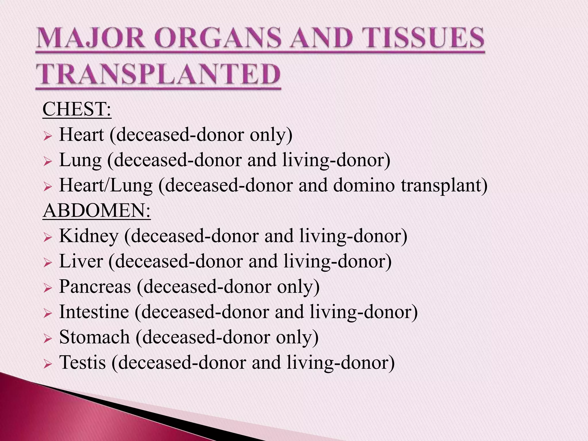 Organ transplantation ppt | PPTX