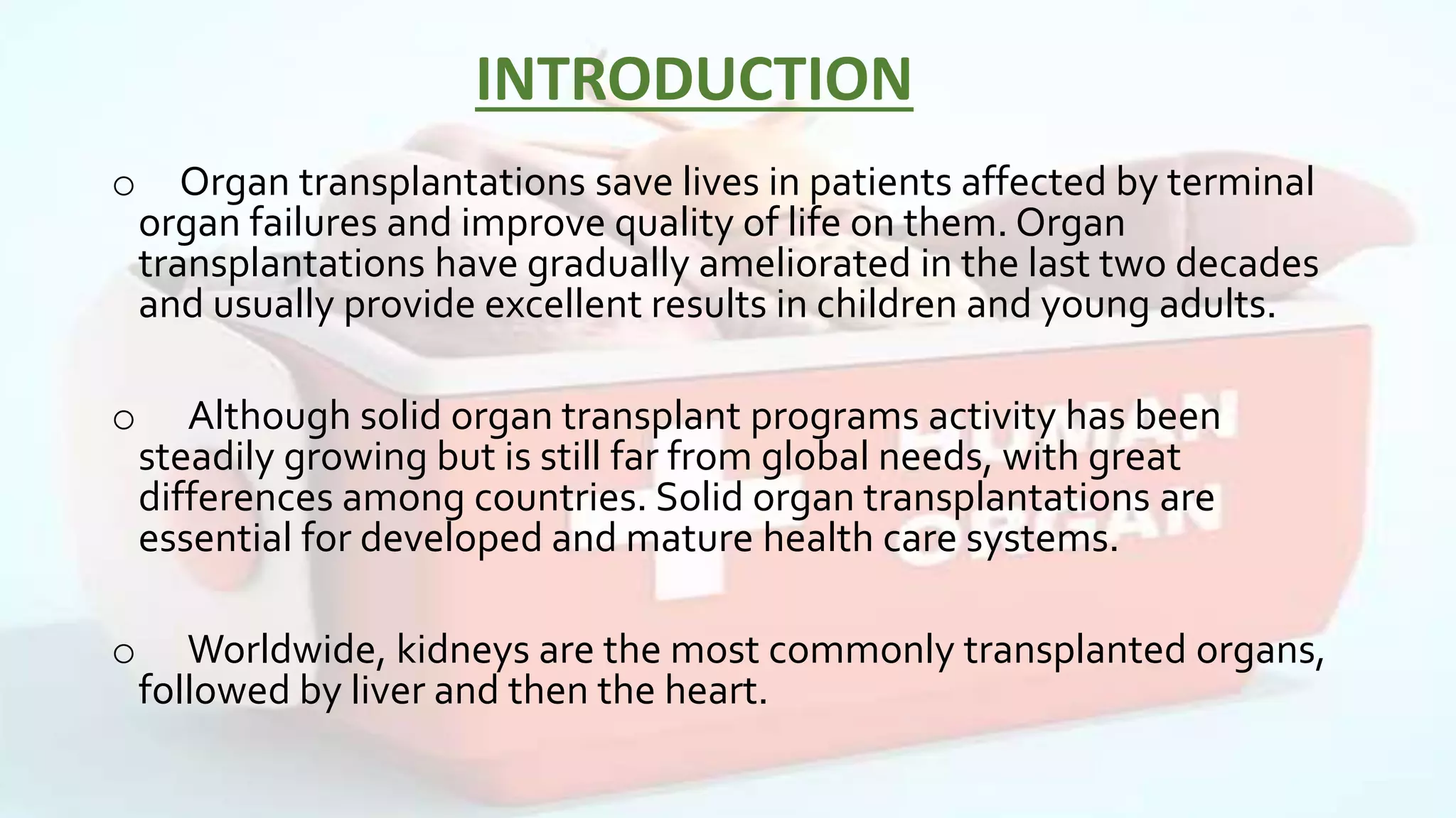 Organ transplantation | PPTX | Lung and Respiratory Health | Diseases ...