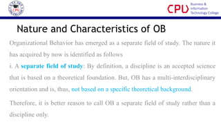 Organzitional Behaviour presenation of ob | PPT