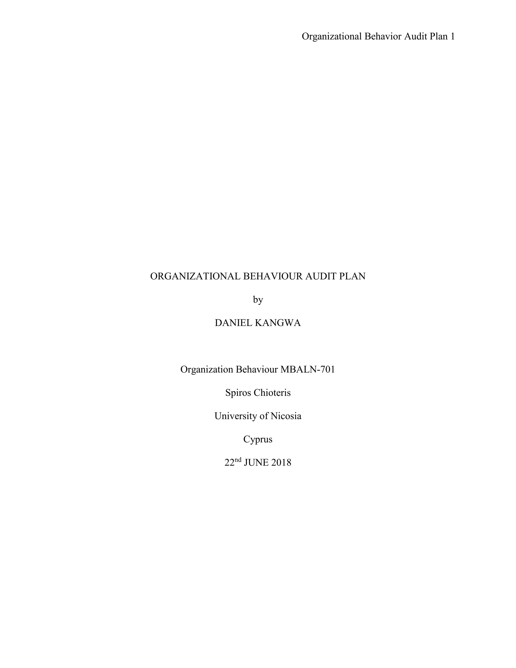 Orgarnisation behaviour assignment 1 | PDF