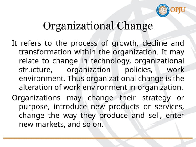 Organizational Change and Organizational Development | PPTX | Business Administration | Business