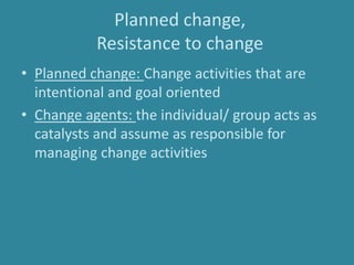 Org. change &development/ od | PPTX | Business Administration | Business