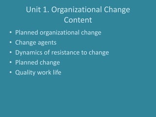 Org. change &development/ od | PPTX | Business Administration | Business