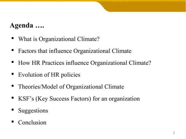 Organisational Climate | PPT