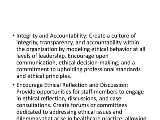 Organizational culture and ethical values | PPTX