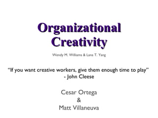 Organizational Creativity | PPT