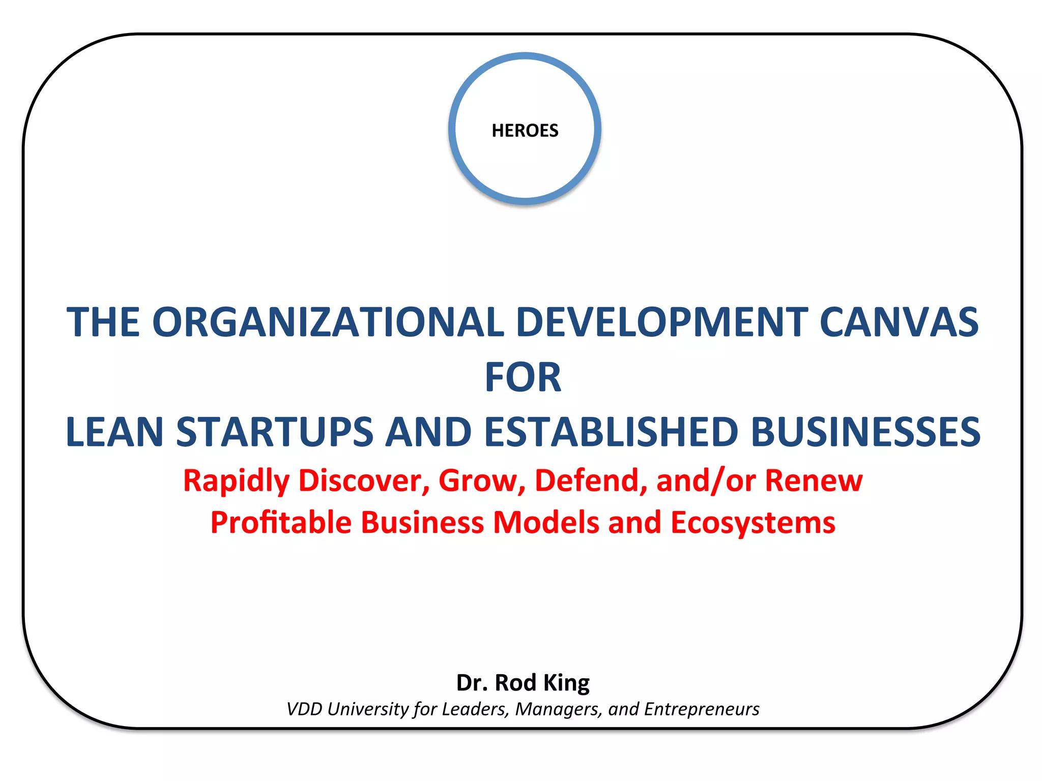 ORGANIZATIONAL DEVELOPMENT CANVAS (ODC) FOR GOOGLE'S BUSINESS MODEL AND ...