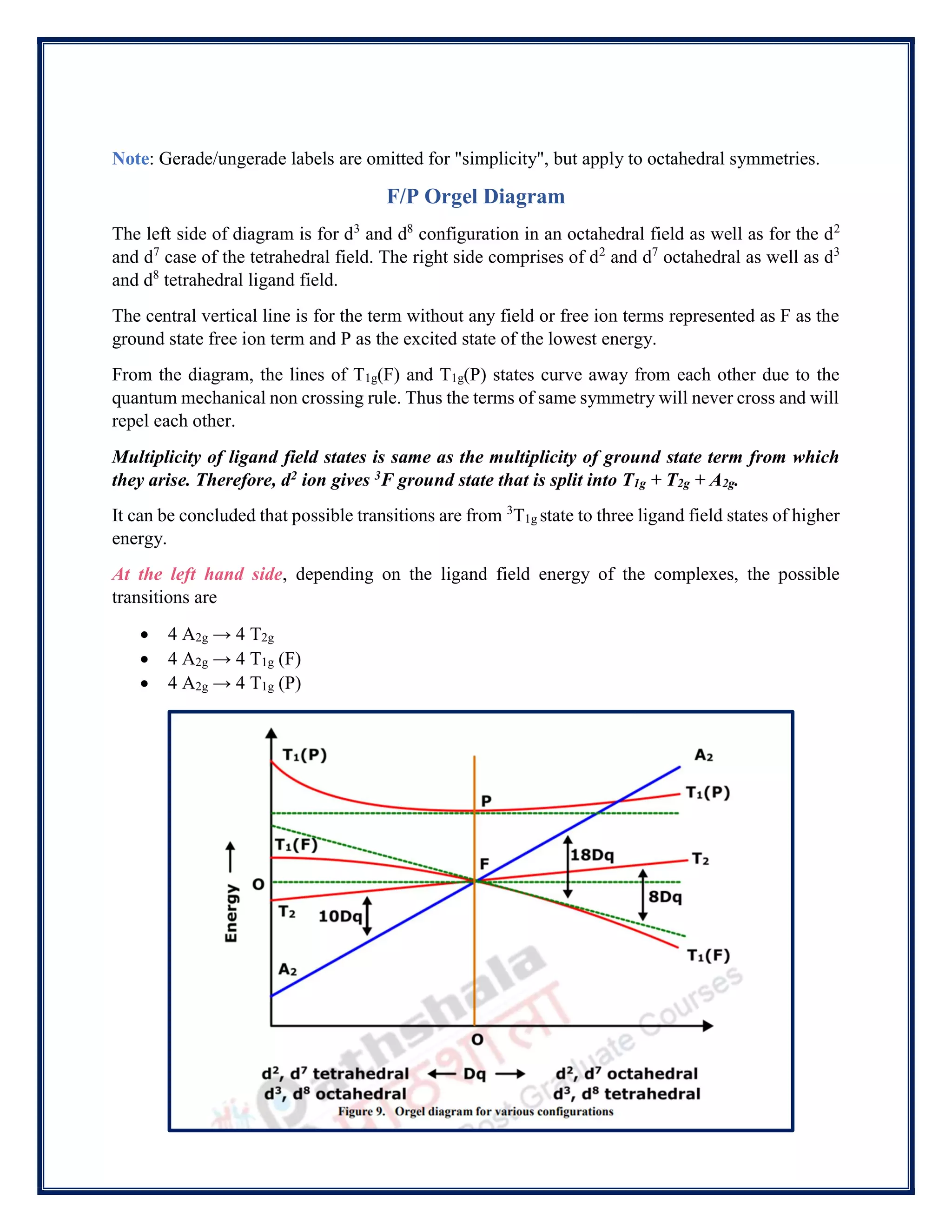 Orgel diagrams; D and F/P Orgel Diagrams | PDF