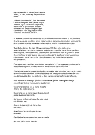 Orígenes y lenguaje del abanico | PDF