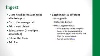 Getting Started with Islandora: Workshop | PPTX