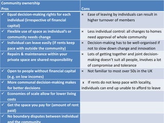 Organisational forms for Community-led Housing groups by Andrea Jones ...