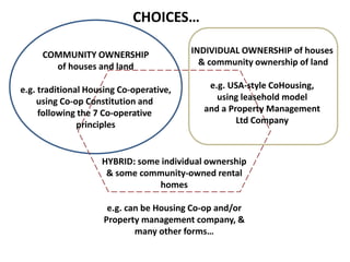 Organisational forms for Community-led Housing groups by Andrea Jones ...