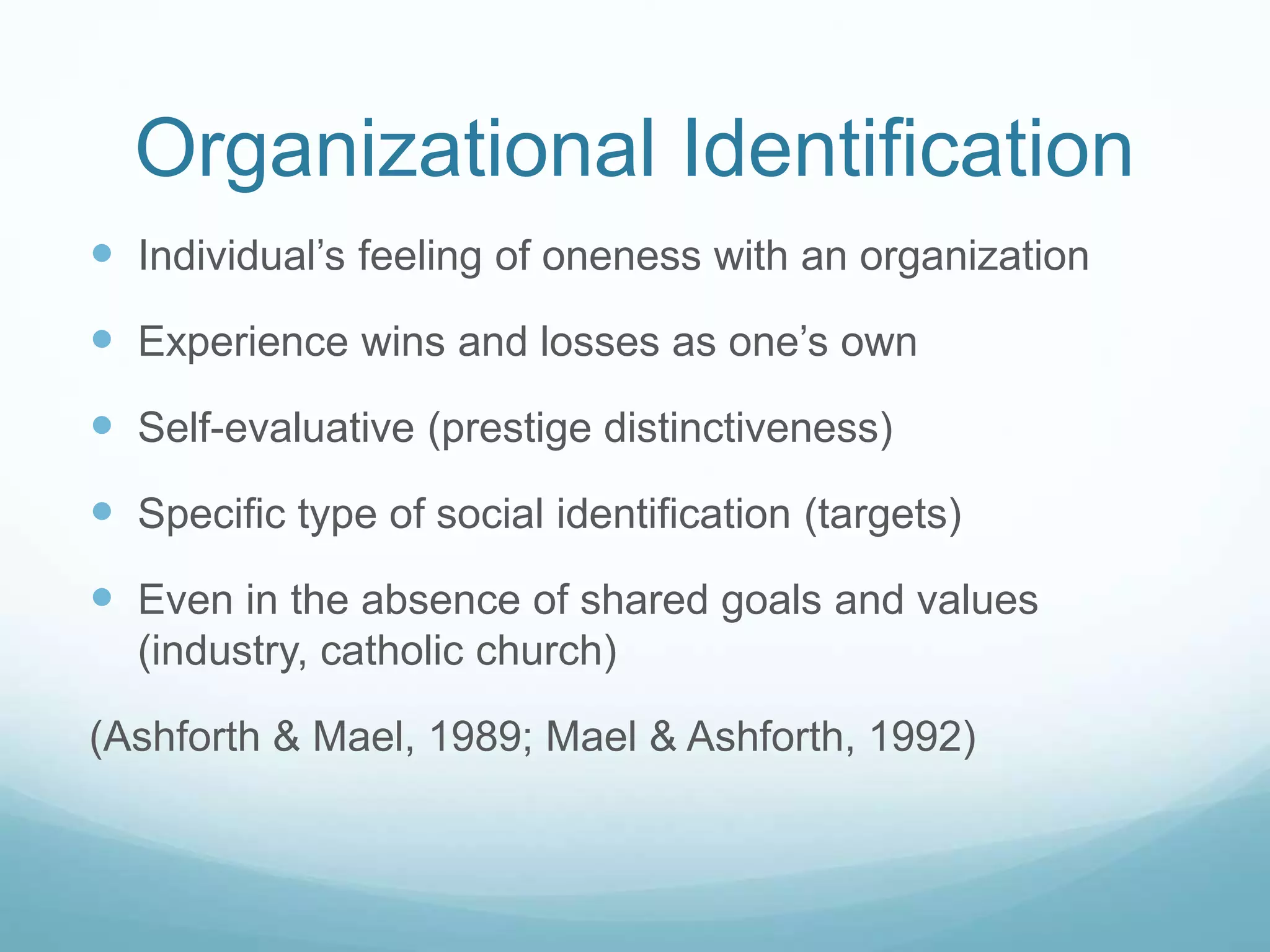 Organizational Identification and Volunteer Involvement | PPTX
