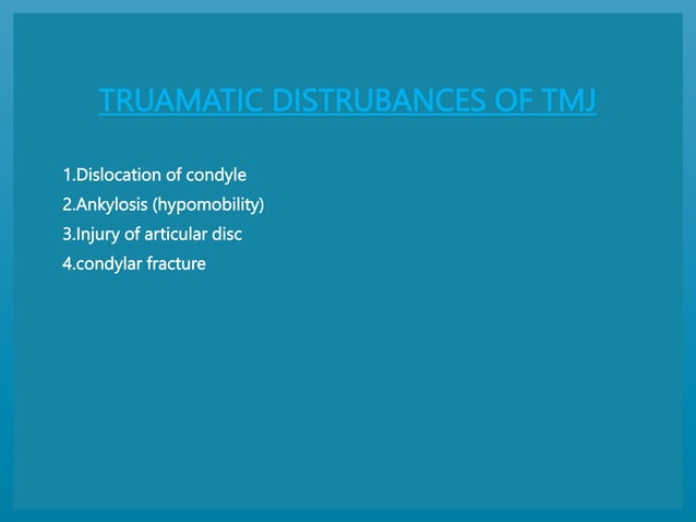 Tmj Disorders Oral Pathology Seminar Topics Ppt