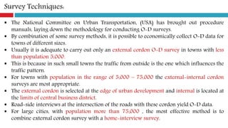 Origin – Destination survey | PPTX