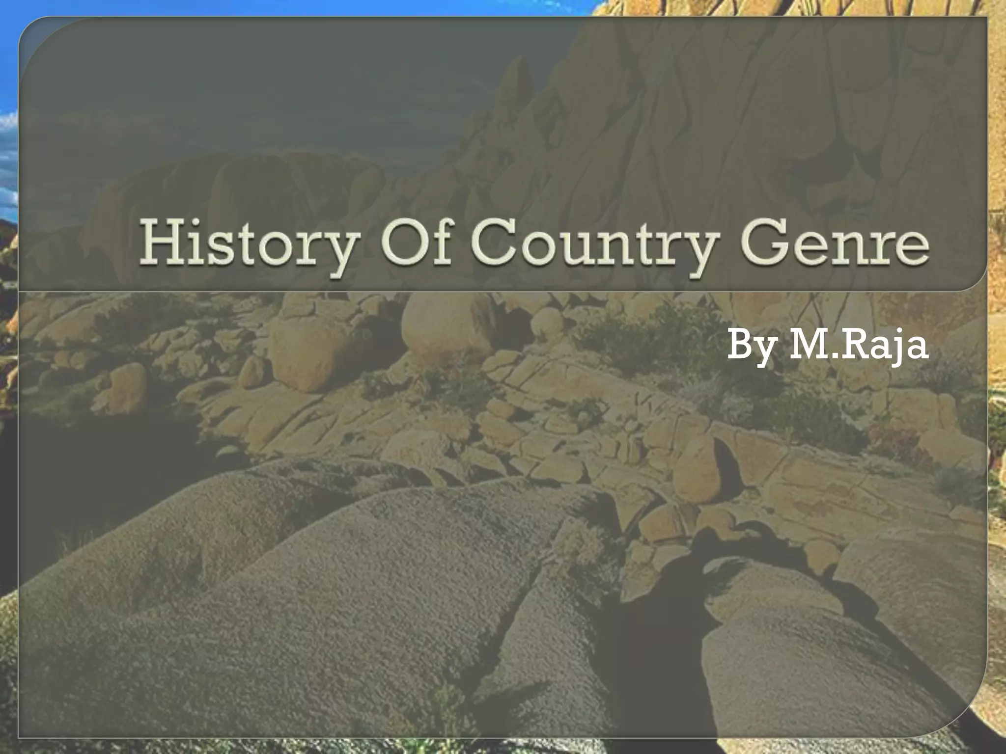 Country Music Genre Background By M.Raja