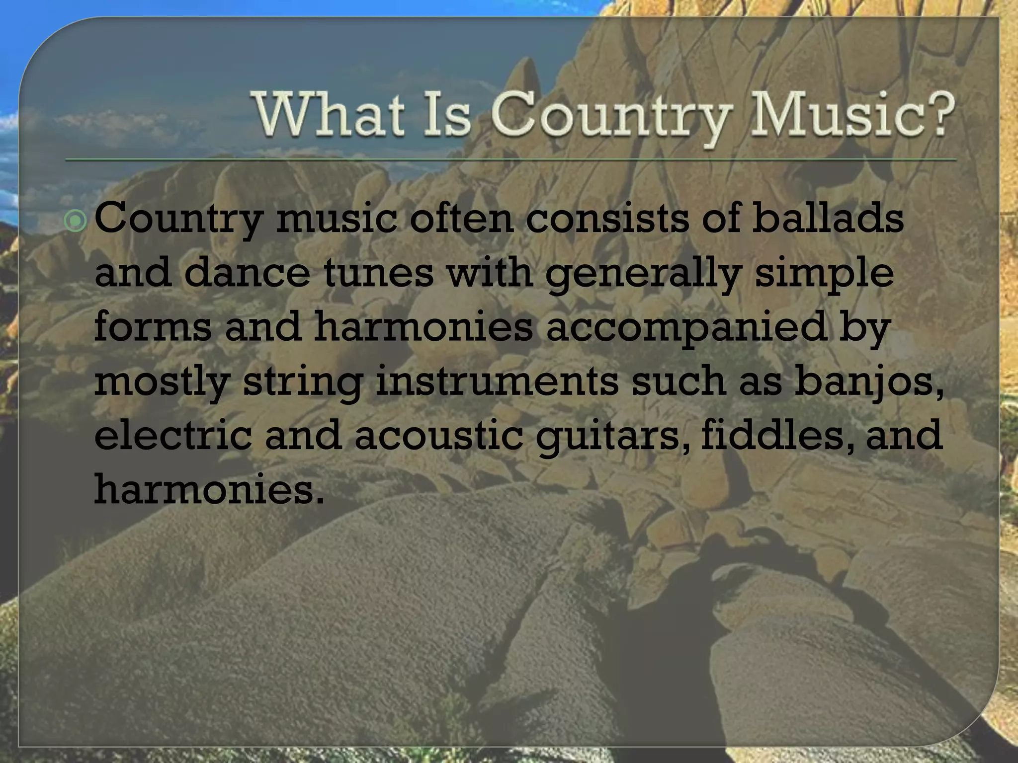 Country Music Genre Background By M.Raja