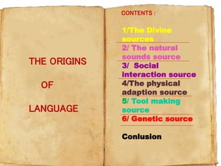 Orgin of language | PPT