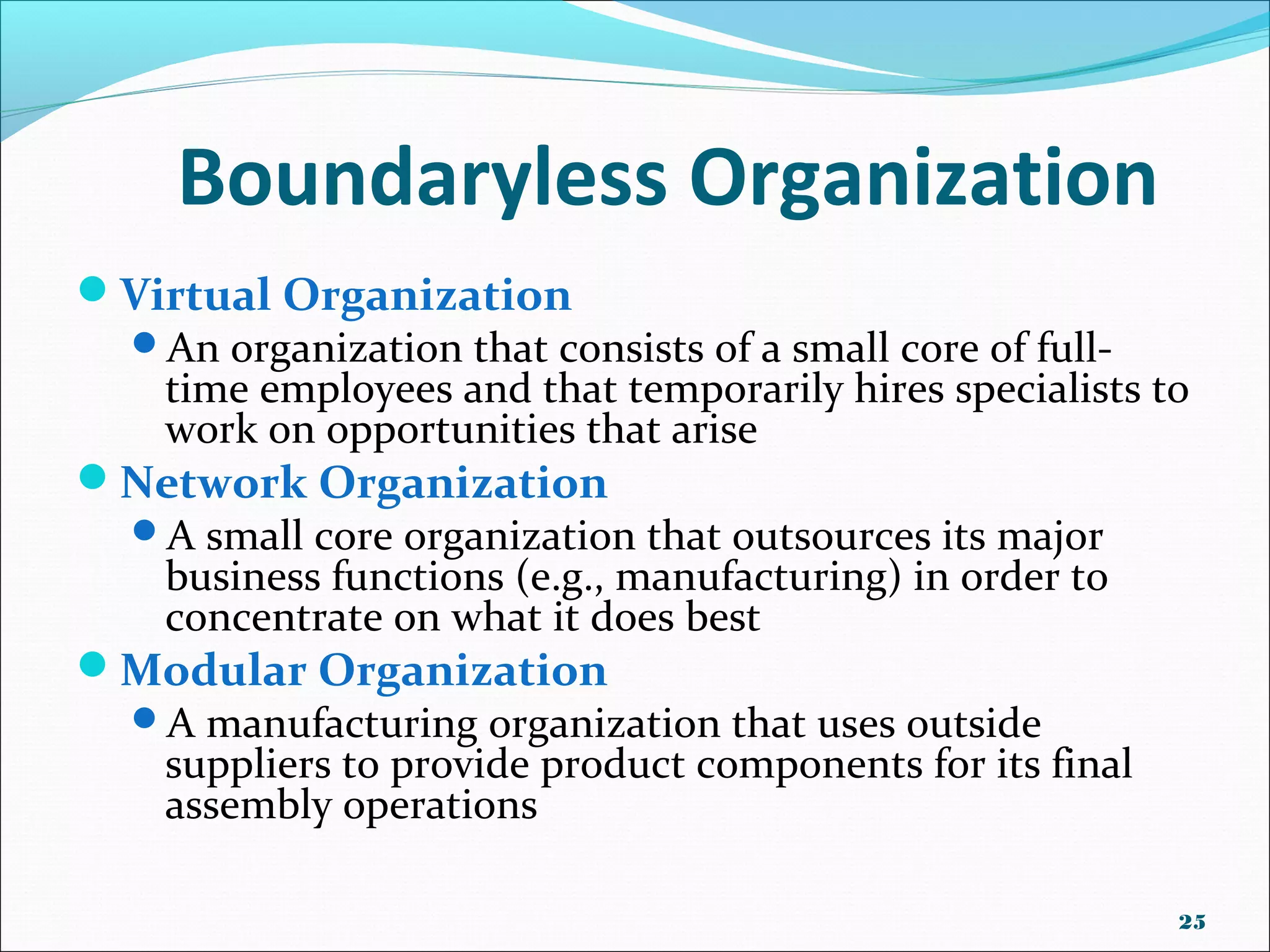 Organisational designs and structures, traditional & contemporary ...