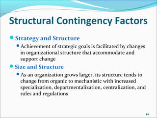 Organisational designs and structures, traditional & contemporary ...