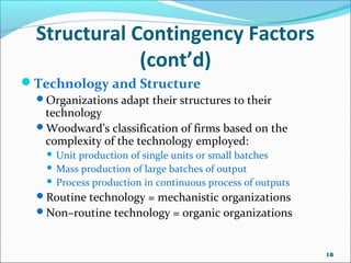 Organisational designs and structures, traditional & contemporary ...