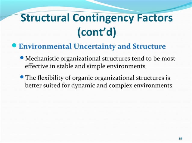 Organisational designs and structures, traditional & contemporary ...