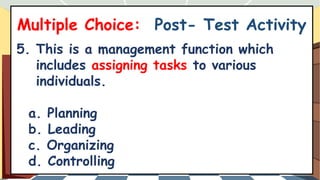 ORGANIZATION AND MANAGEMENT GRADE 11 MDL | PPTX