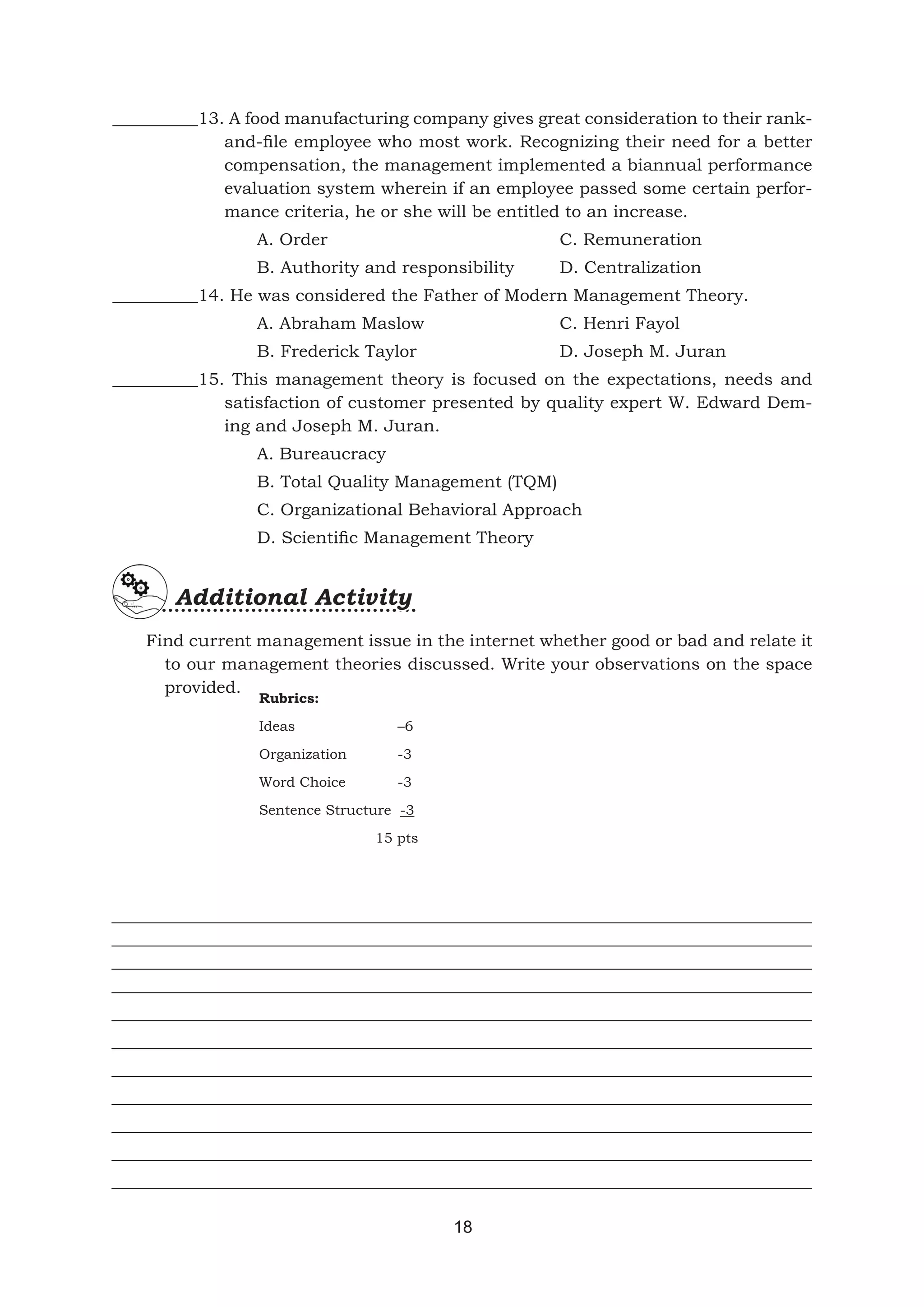 OrgMan_Module 1_Meaning, Functions, Types and Theories of Management ...