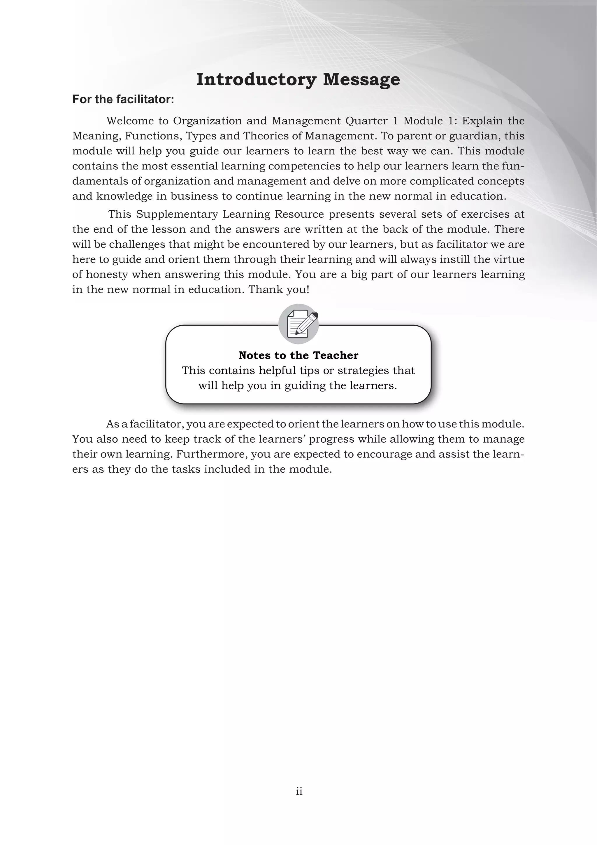 OrgMan_Module 1_Meaning, Functions, Types and Theories of Management ...