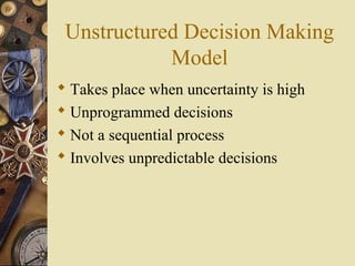 Organisational Decision Making models | PPT