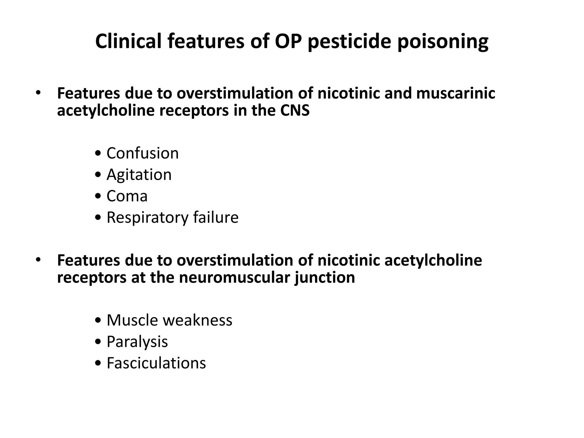 Orgnaophosphate poisoning handout issue (1) | PPTX