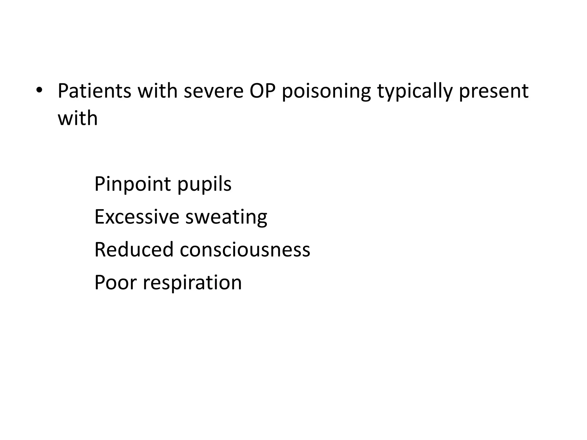 Orgnaophosphate poisoning handout issue (1) | PPTX