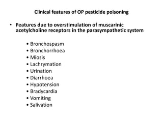Orgnaophosphate poisoning handout issue (1) | PPTX