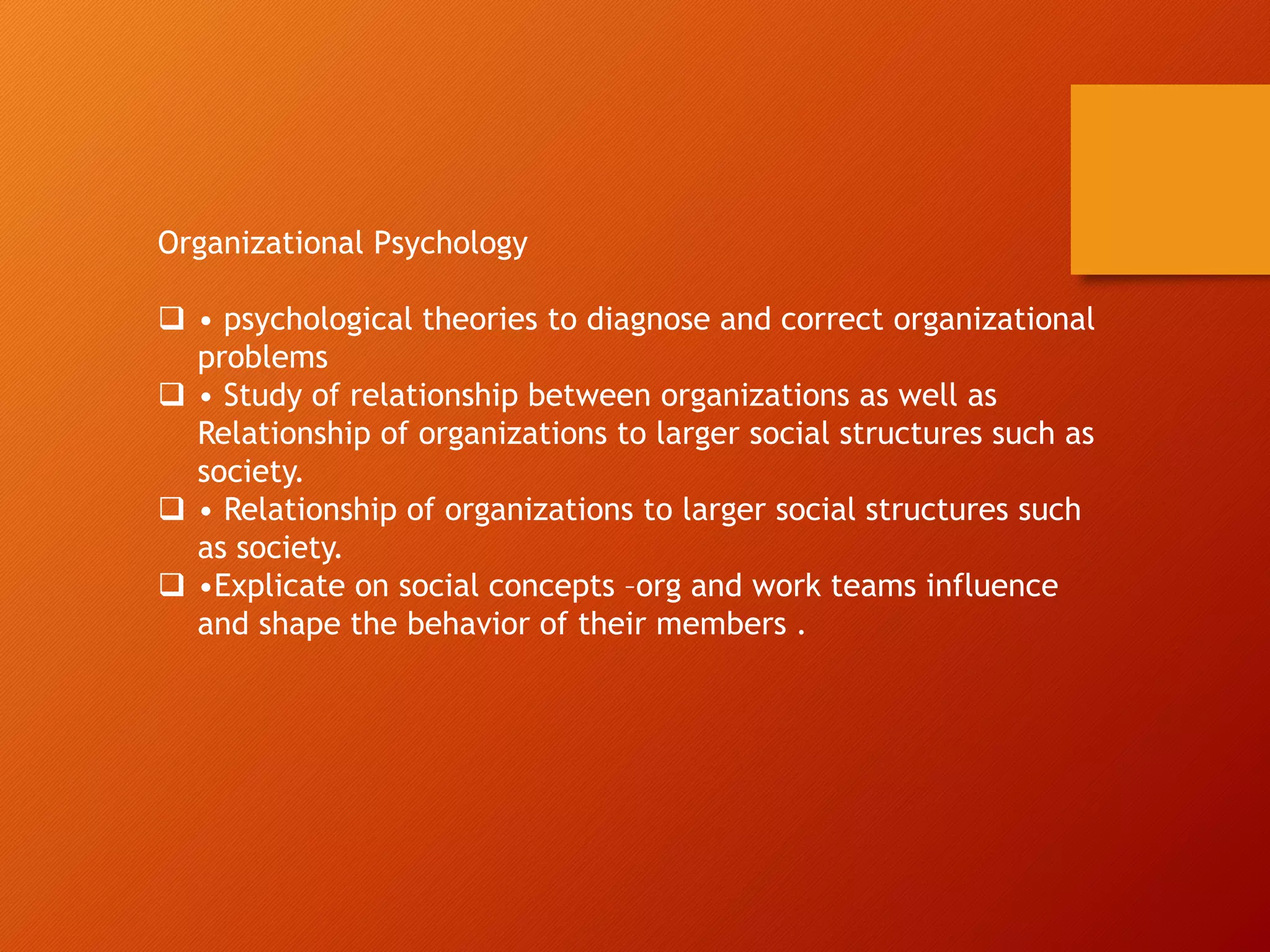 Organizational Psychology | PPTX
