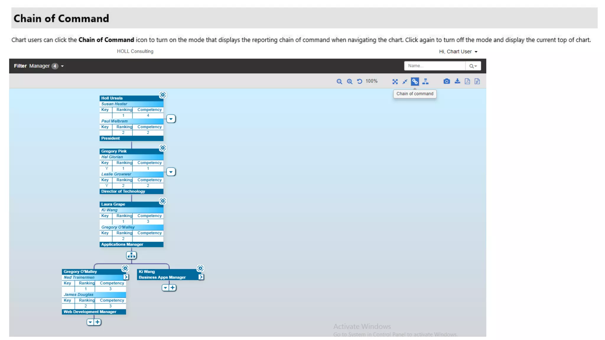OrgPublisher HOLL Consulting-drill up-down sample-chain of command | PDF
