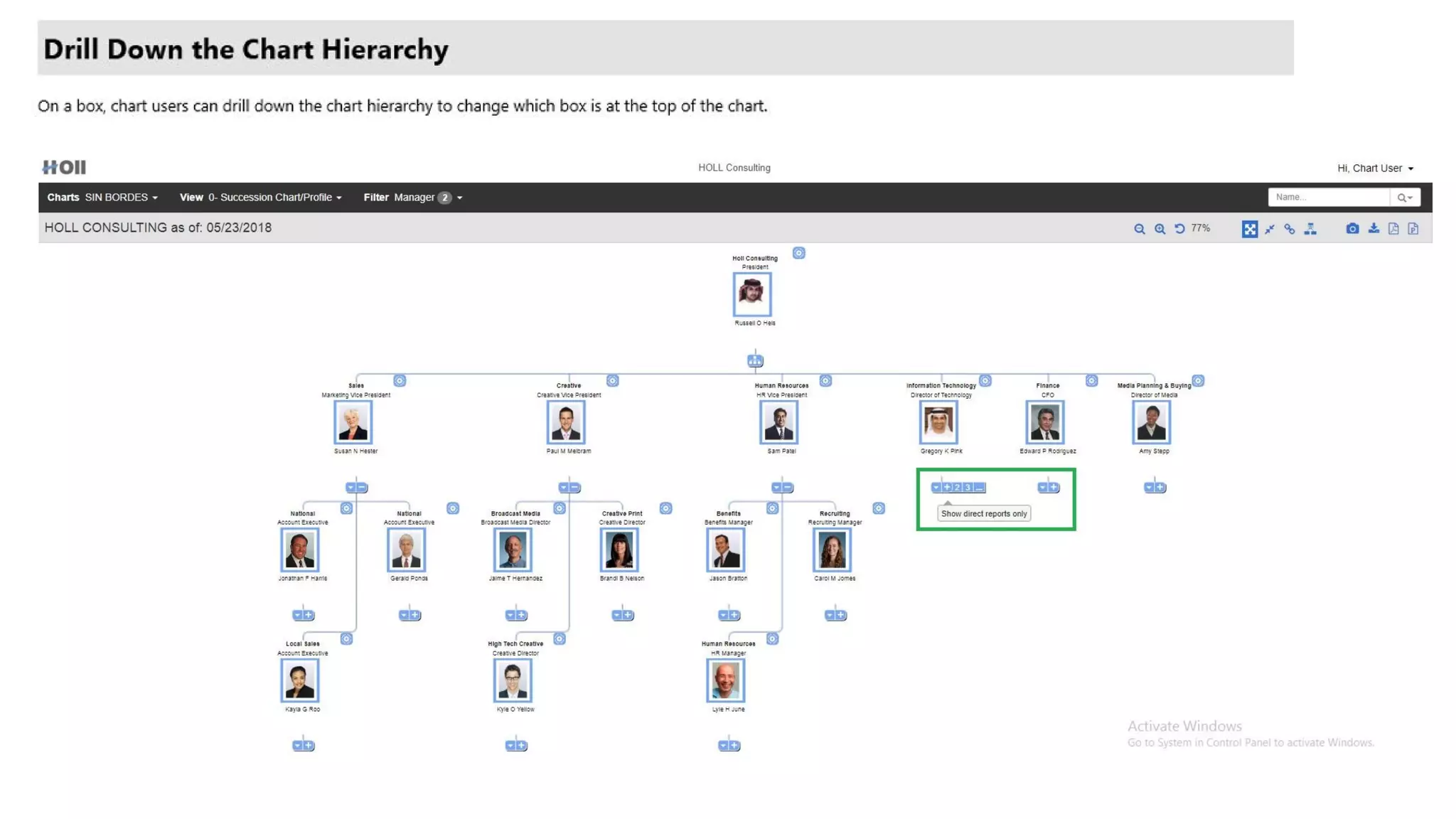 OrgPublisher HOLL Consulting-drill up-down sample-chain of command | PDF