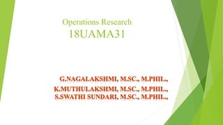 Operation Research | PPT