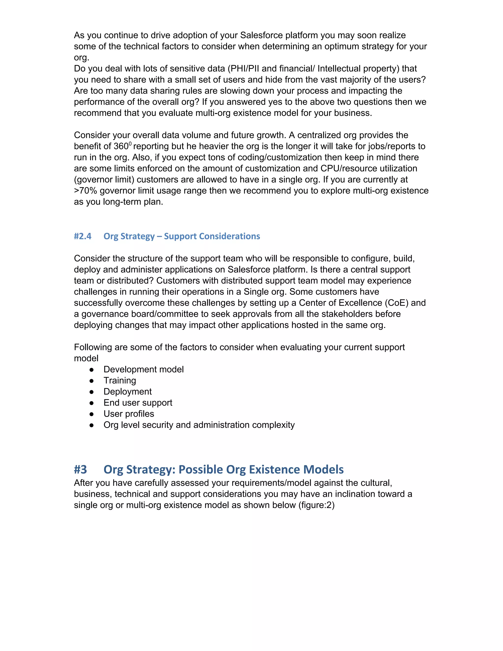 A comprehensive guide to Salesforce Org Strategy | PDF